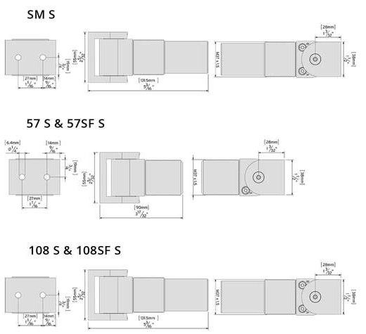 D&D 75108124M SureClose Center Mount Hinge/Closer-Steel Bracket