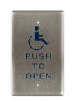 BEA 10PBO241 Single Gang Push Plate 2" x 4" Text & Logo