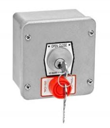MMTC 1KXS Nema 4 Exterior Open-Close Key Switch with Stop Button